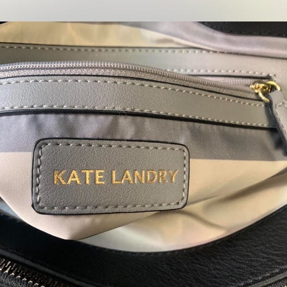 Kate Landry | Bags | Kate Landry Black Tote With Gold Accents | Poshmark
